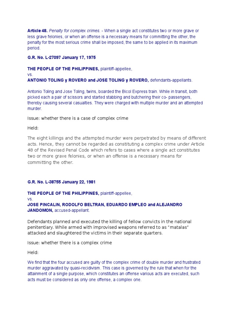 Legal Analysis of Complex Crimes | PDF | Theft | Crime & Violence