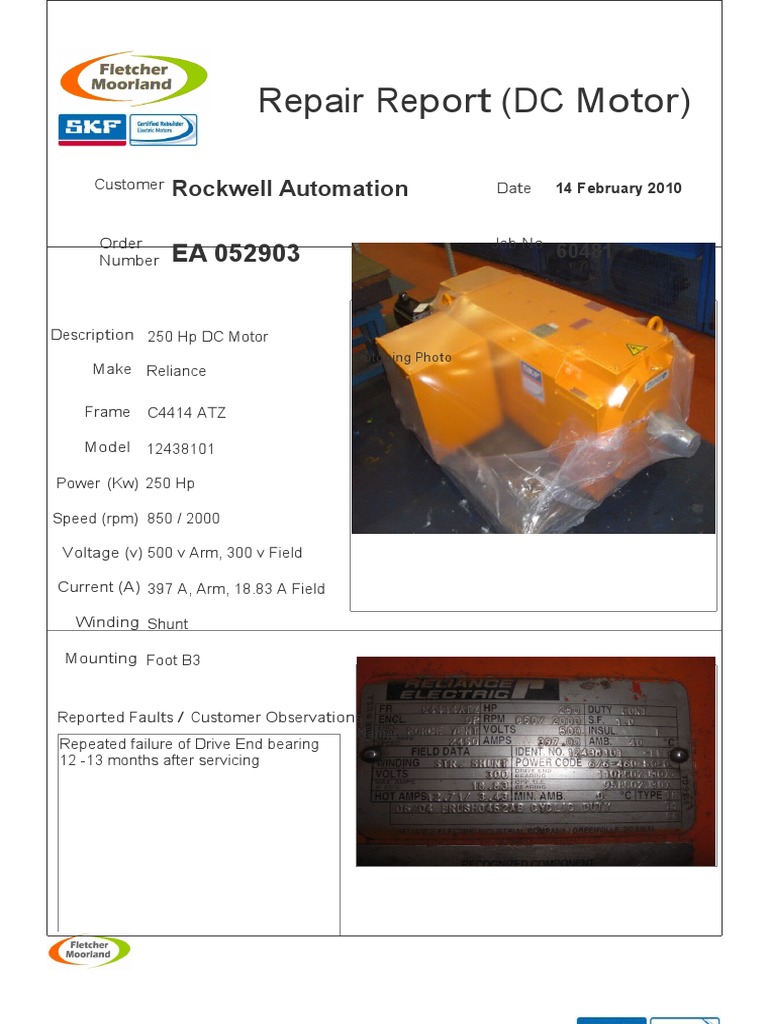 DC Motor Report | PDF | Bearing (Mechanical) | Electrical Resistance ...