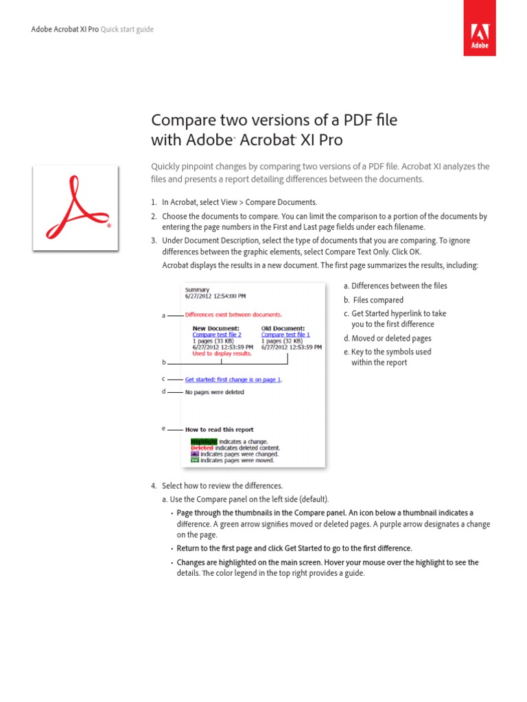 Compare Two Versions of PDF Files | PDF