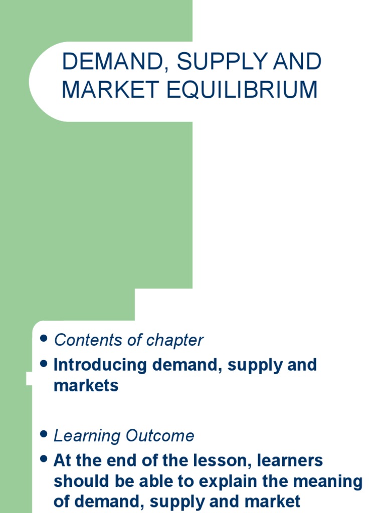 Demand Supply Market | PDF | Supply And Demand | Economic Equilibrium
