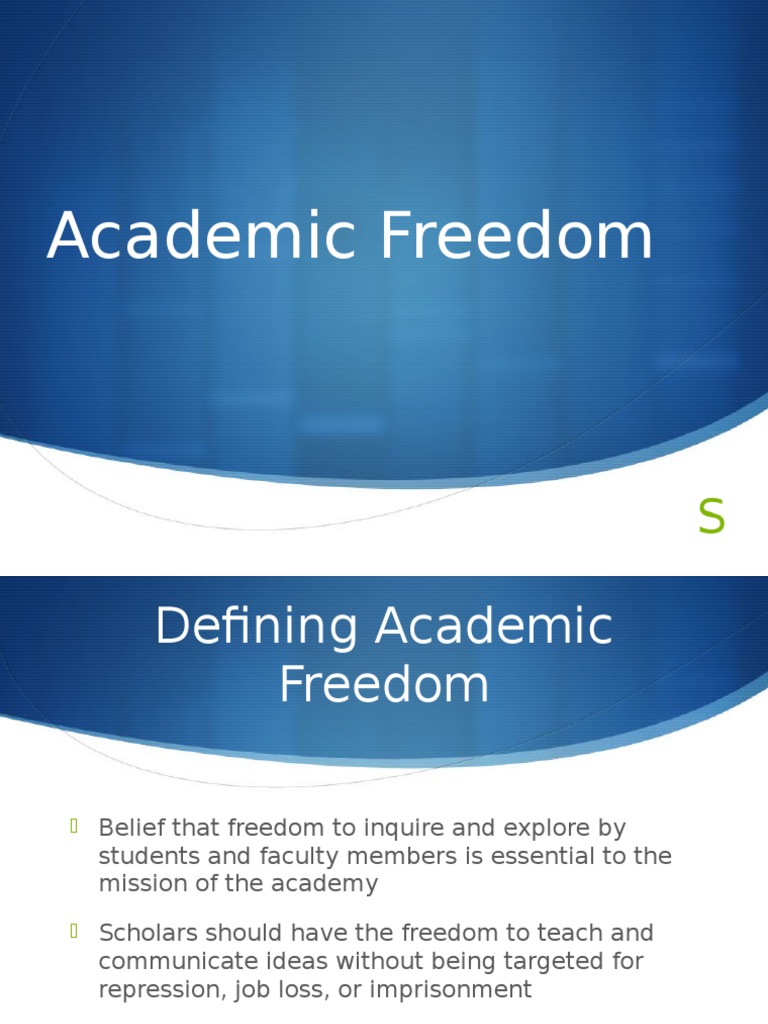 Defining and Protecting Academic Freedom: An Overview of Key Concepts ...