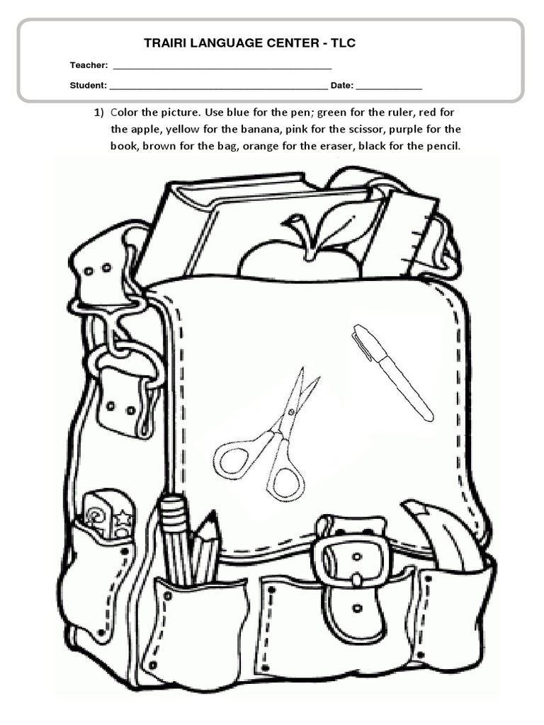 School Objects Handout | PDF