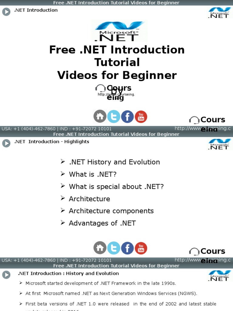 Free Beginner .NET Video Tutorials | PDF | Class (Computer Programming ...