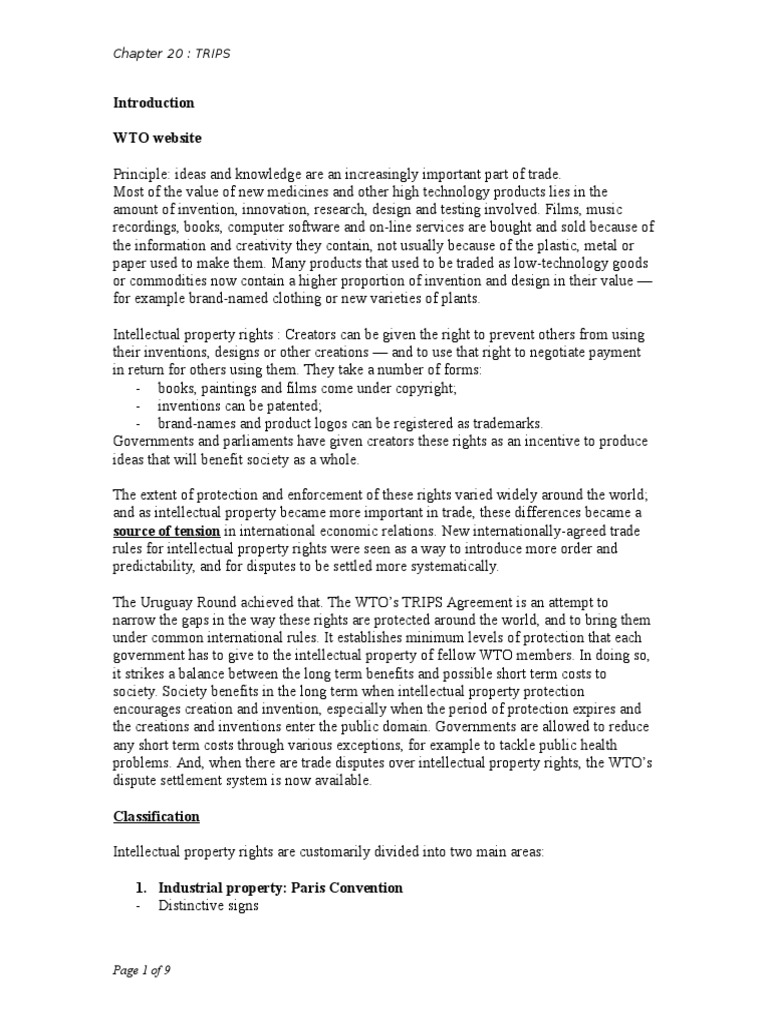 Understanding WTO's TRIPS Agreement | PDF | Trips Agreement ...