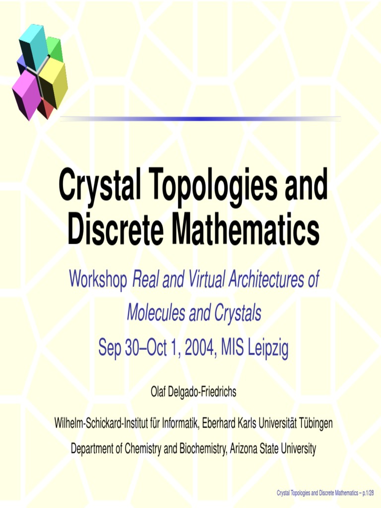 Crystal Topologies and Discrete Mathematics: An Overview of Topological ...