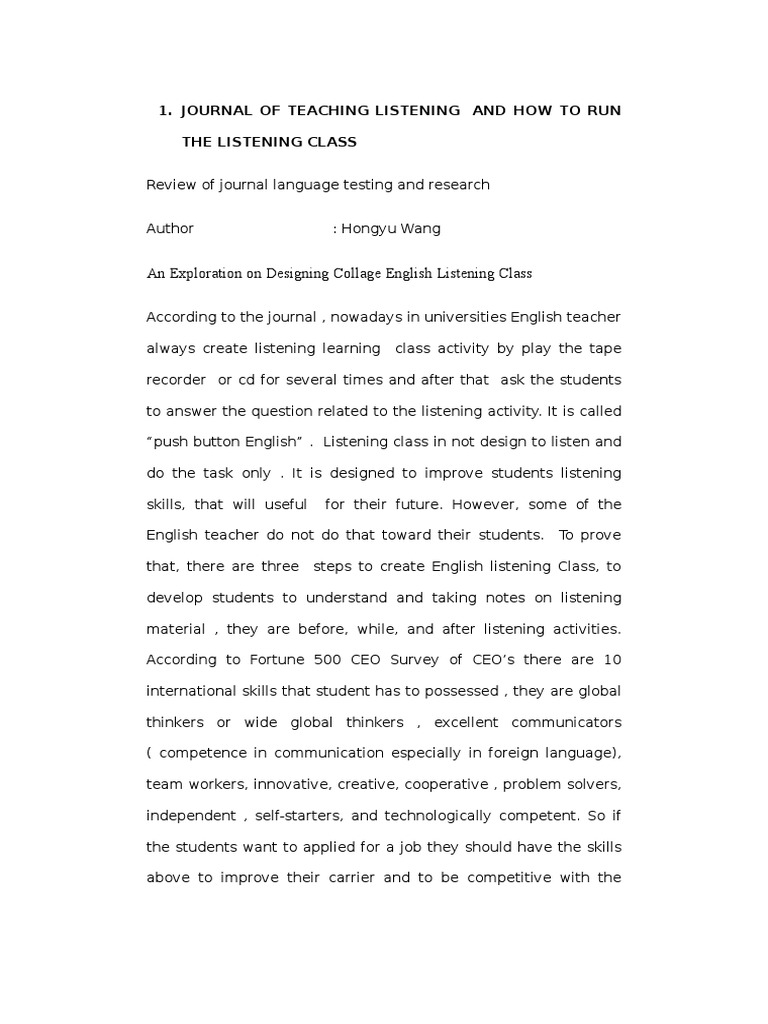 Review of Journal Language Testing and Research | PDF | Reading ...