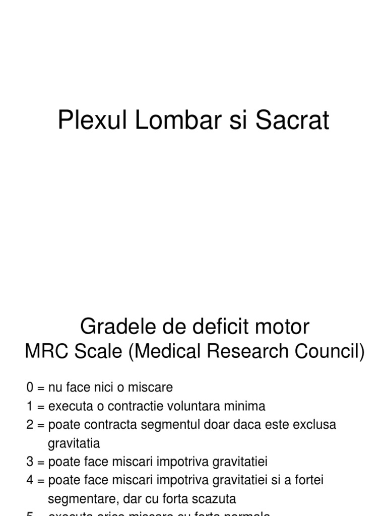 Plexul Lombar Si Sacrat PDF | PDF