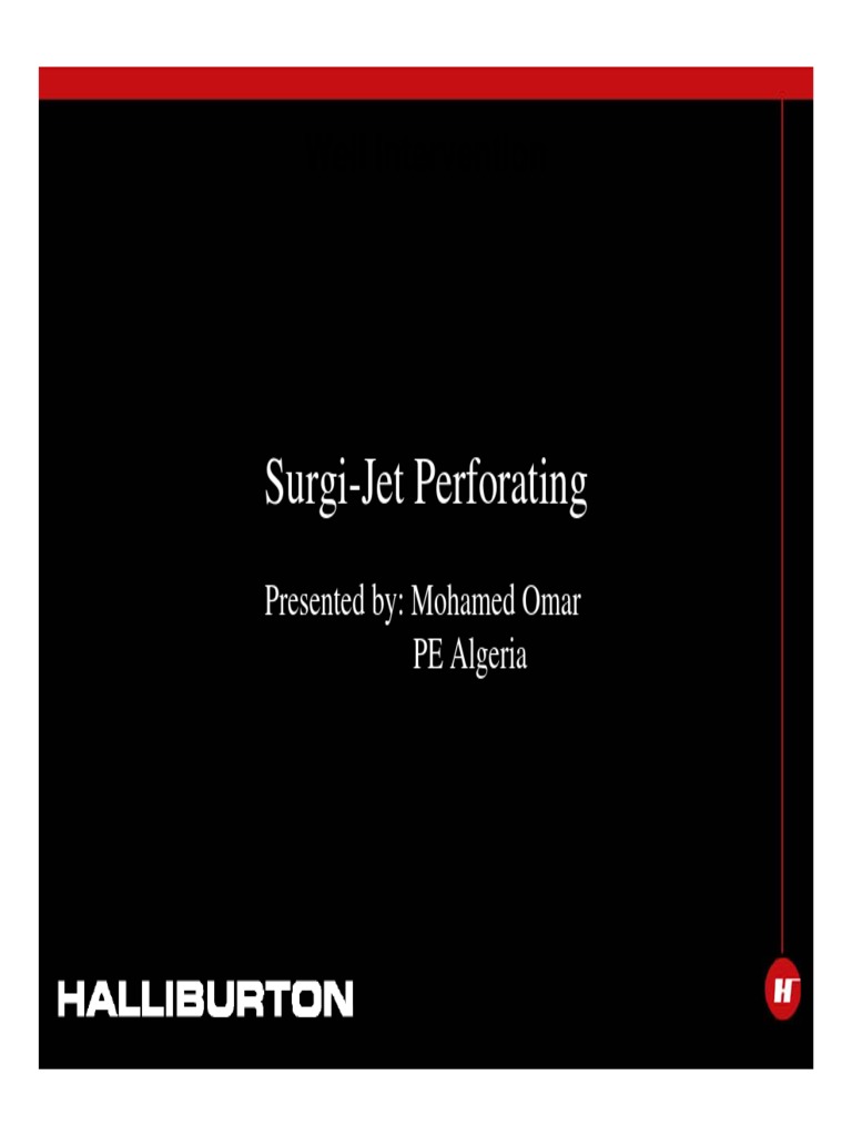 Surgi-Jet Perforating: Well Intervention | PDF | Hydraulic Fracturing ...