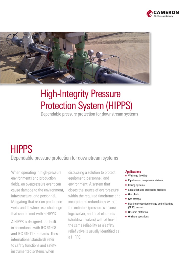 High Integrity Pressure System Hipps | Valve | Gas Technologies