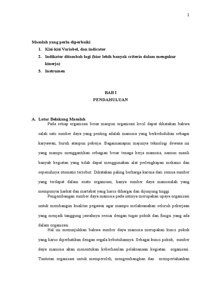 Proposal Bab 1, Bab 2, Dan Bab 3 Setelah BTR I | PDF