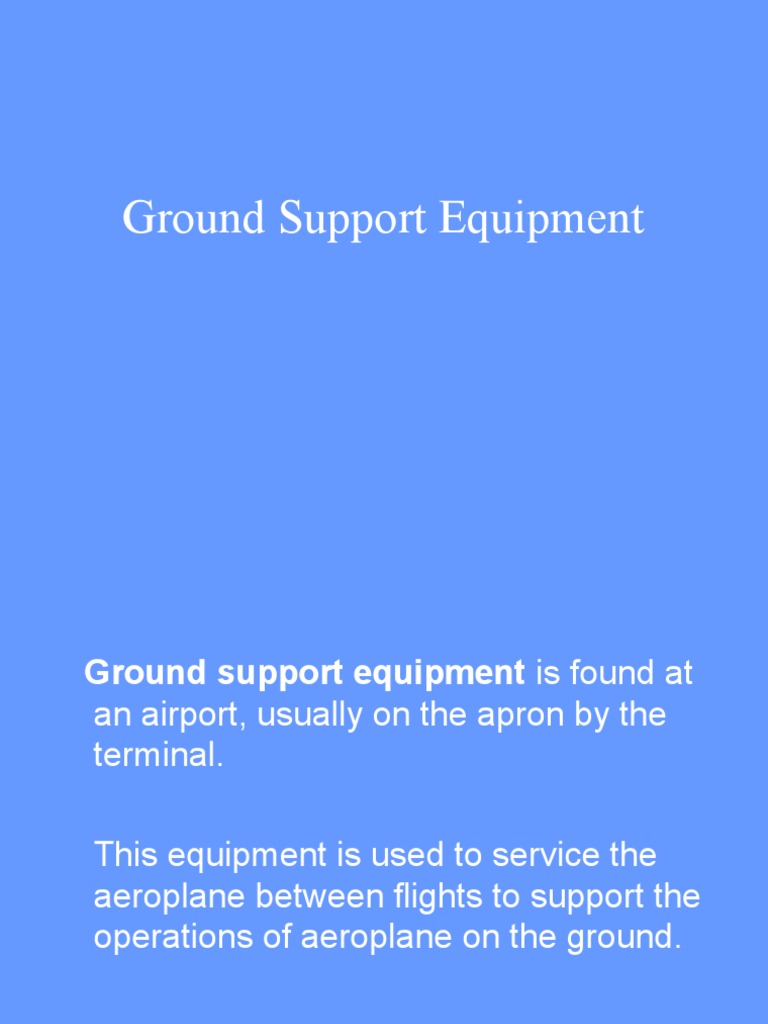 13 Ground Support Equipment | PDF