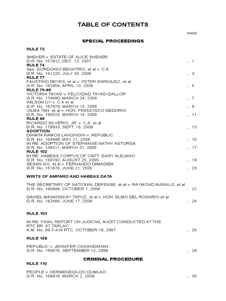Table of Contents | PDF | Evidence | Judiciaries
