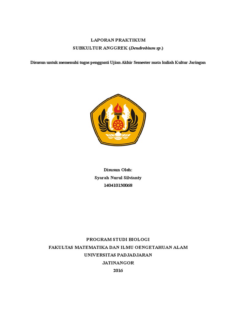 Laporan Kultur Jaringan Dari Tanaman Anggrek 1 | PDF