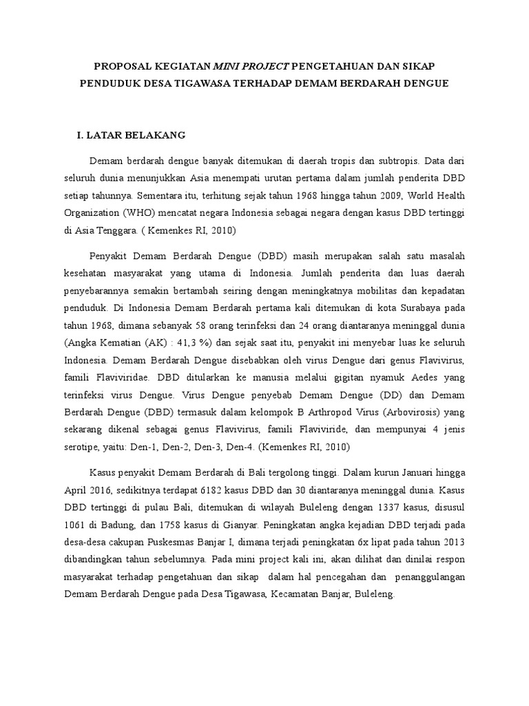 Contoh Proposal Mini Project | PDF