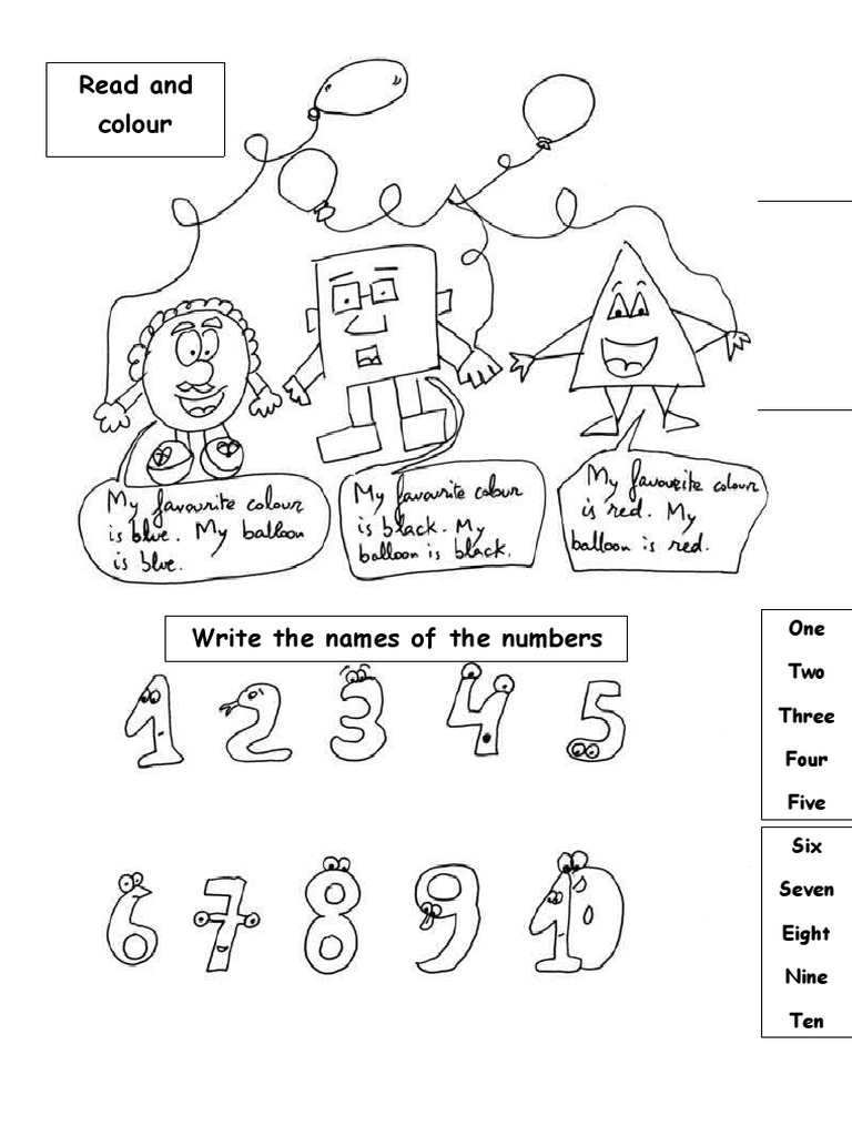 7132 Colors and Numbers Activities | PDF