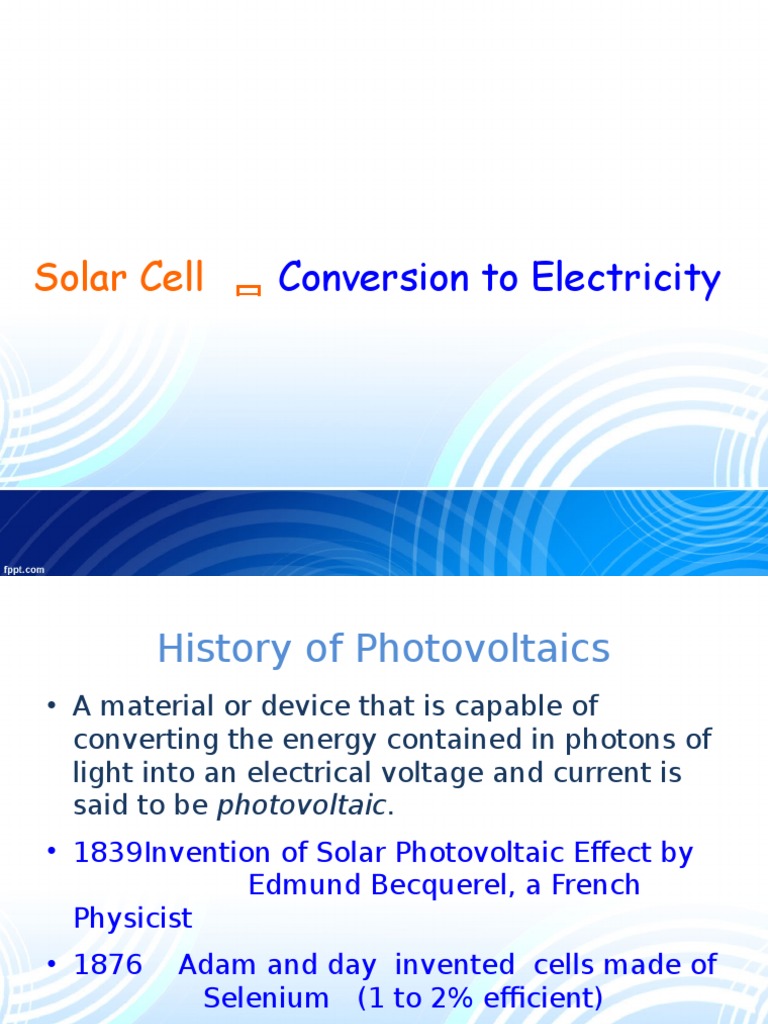 Physics of Solar Cell Conversion | PDF | Doping (Semiconductor ...