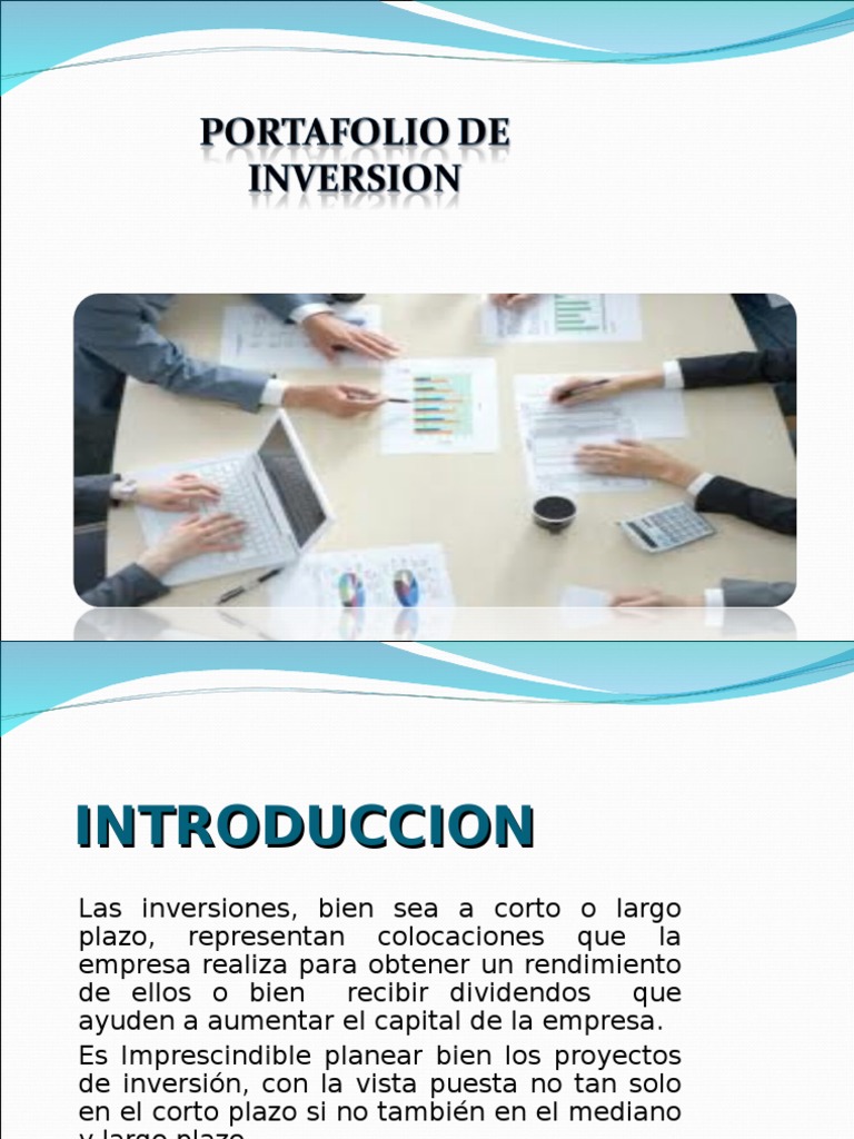 Portafolio de Inversiones | PDF | Portafolio (Finanzas) | Compartir (Finanzas)