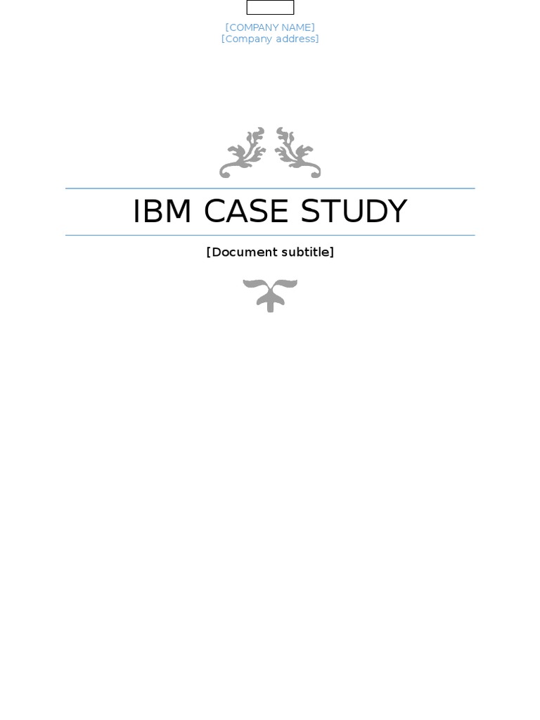 Ibm Case Study: (Document Subtitle) | PDF | Cloud Computing | Ibm