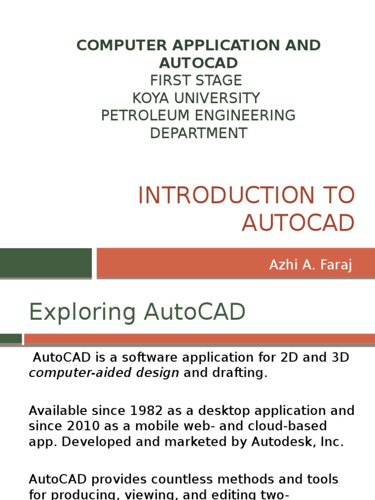 Introduction to AutoCAD Basics | PDF | Auto Cad | Computer Aided Design