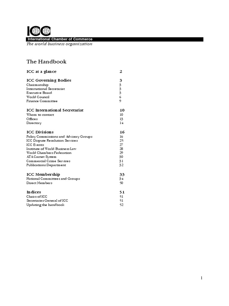 ICC Handbook | PDF | Government | Arbitration