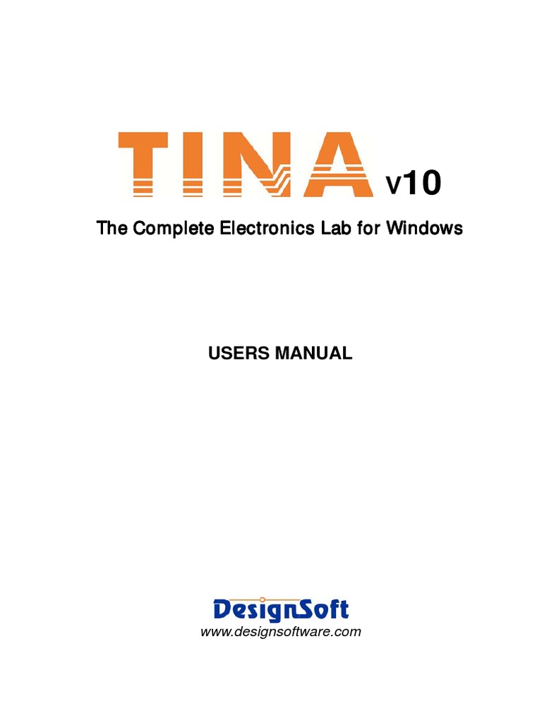 TINA 10 Manual | PDF | Installation (Computer Programs) | Hardware ...