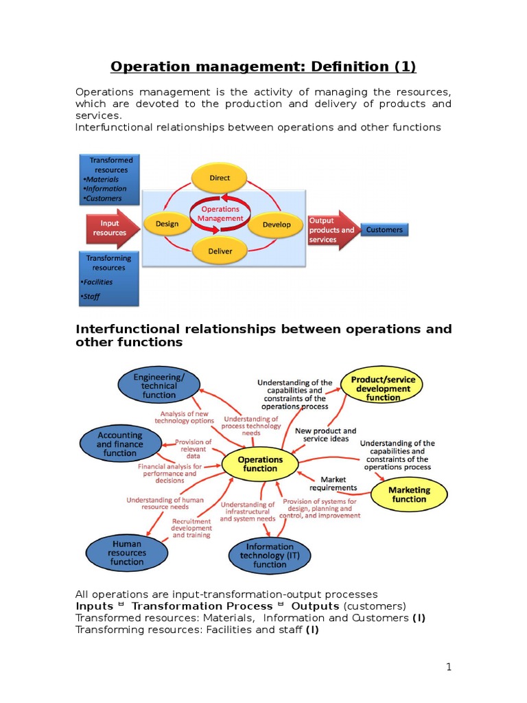 Operations Management Notes | PDF | Inventory | Forecasting