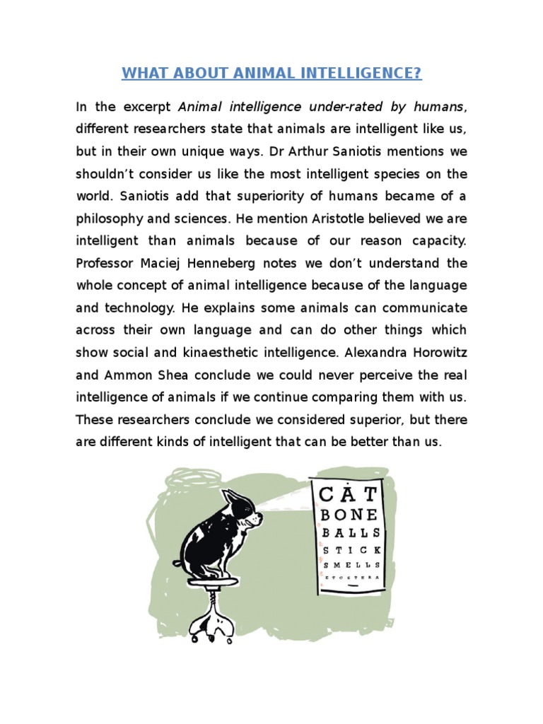 Rethinking Animal Intelligence | PDF | Intelligence | Human