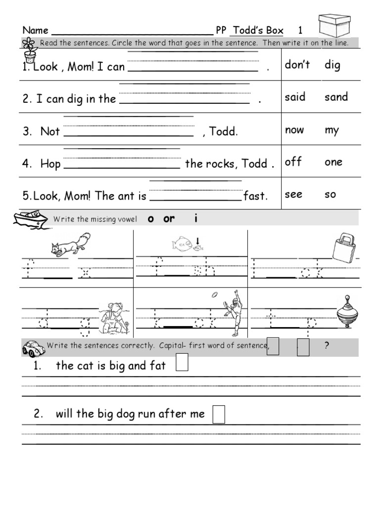 Todd's Box Skill Sheet PDF Letter | PDF