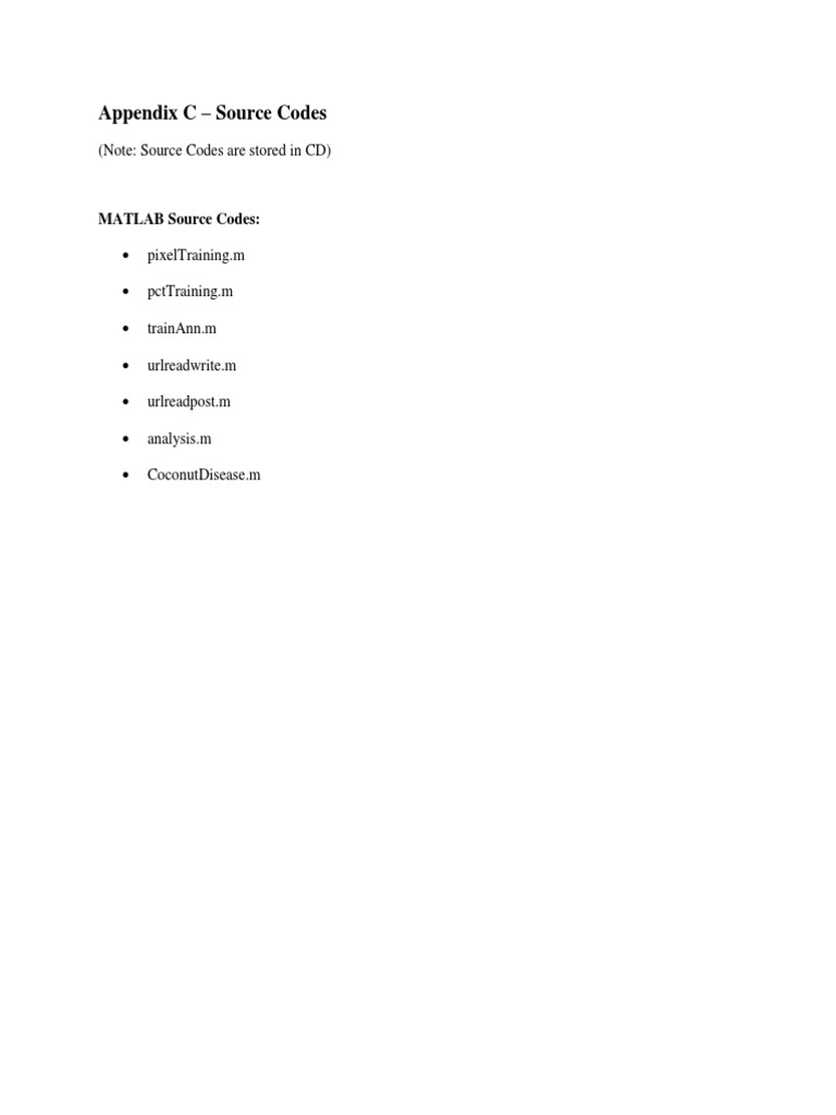 Appendix C - Source Codes | PDF | Computer Programming | Software ...