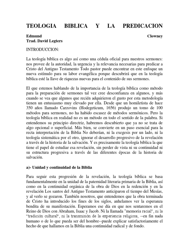 Teologia Biblica y La Predicacion | PDF | Los símbolos | Cristo (título)