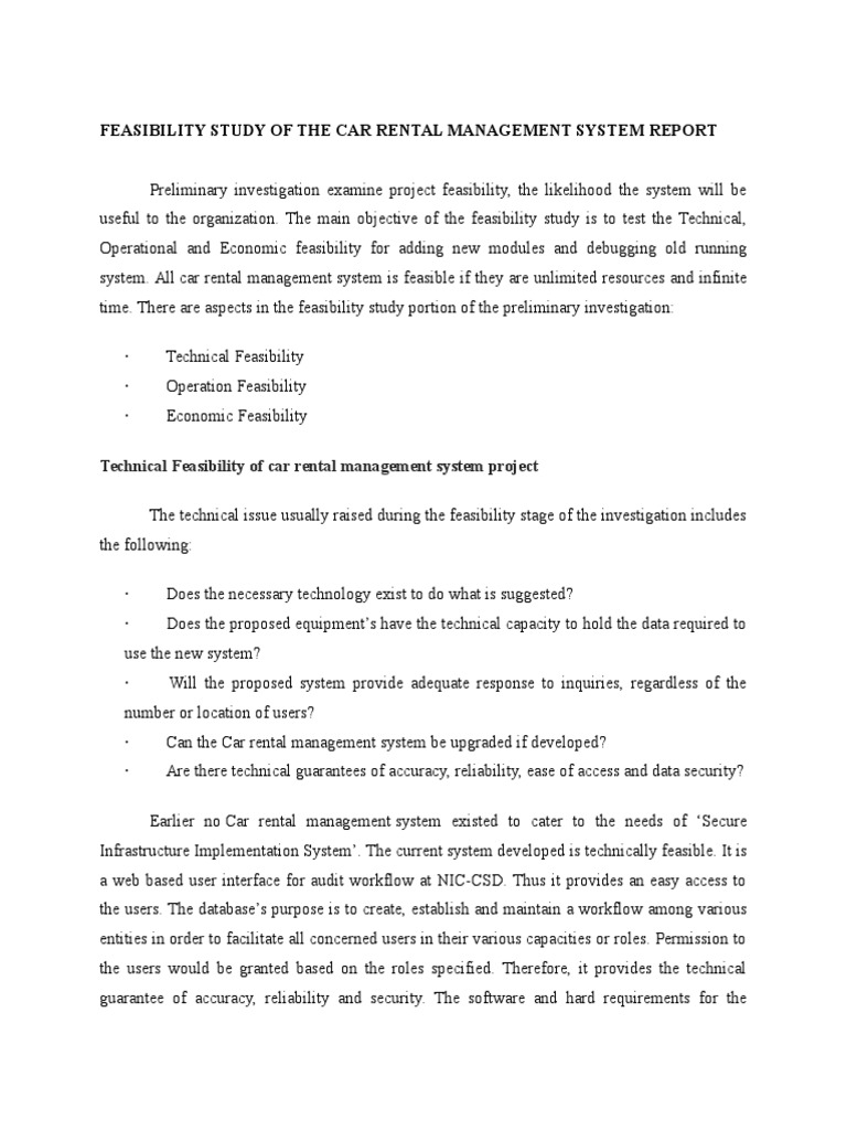 Feasibility Report | Feasibility Study | Reliability Engineering
