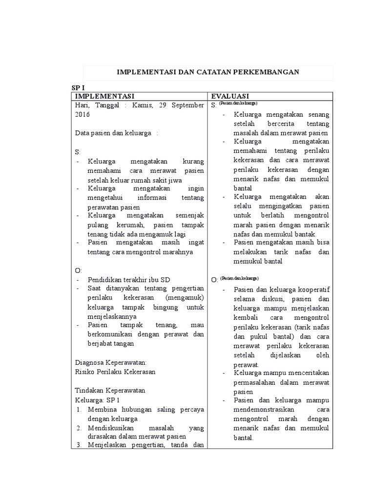 Evaluasi SOAP Perawatan Kekerasan | PDF