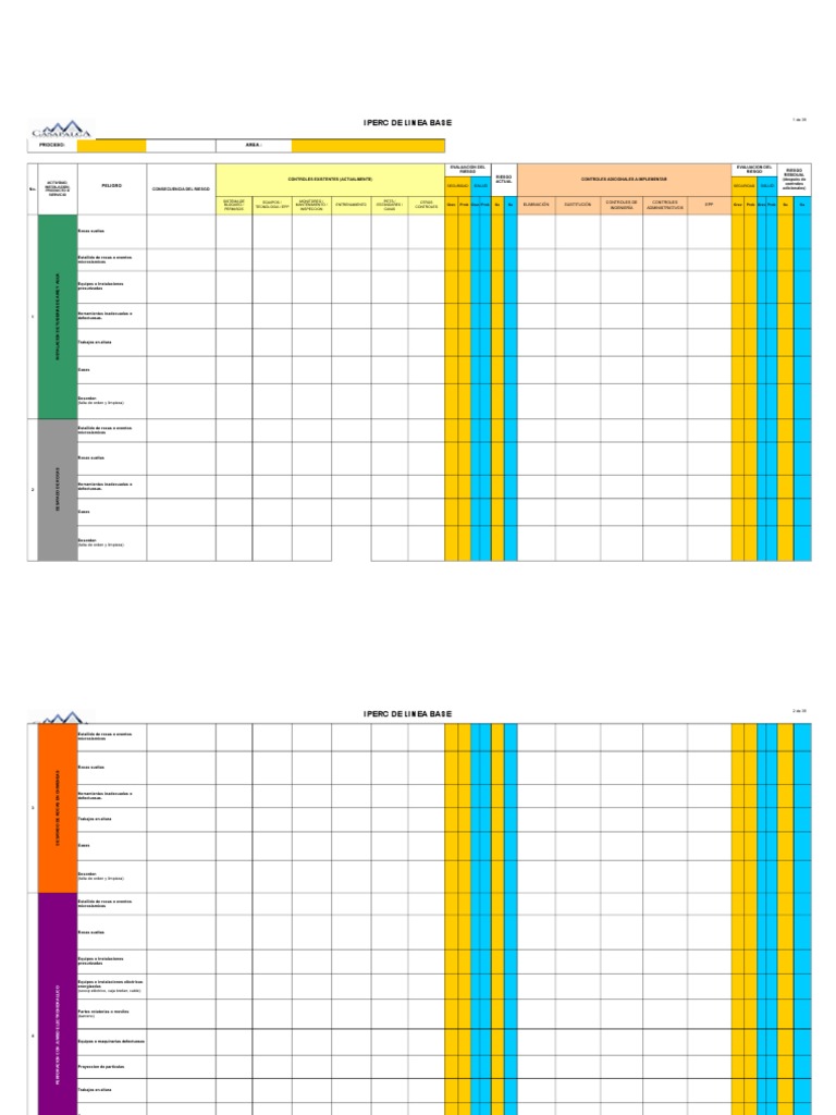 Iperc Linea Base Mina | Descargar gratis PDF | Seguridad y salud ...