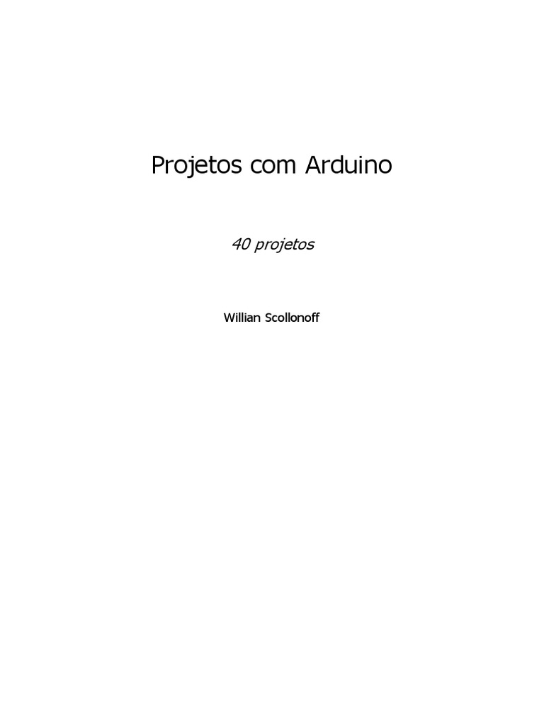 Ebook 40 Projetos Com Arduino | PDF | Arduino | Diodo emissor de luz