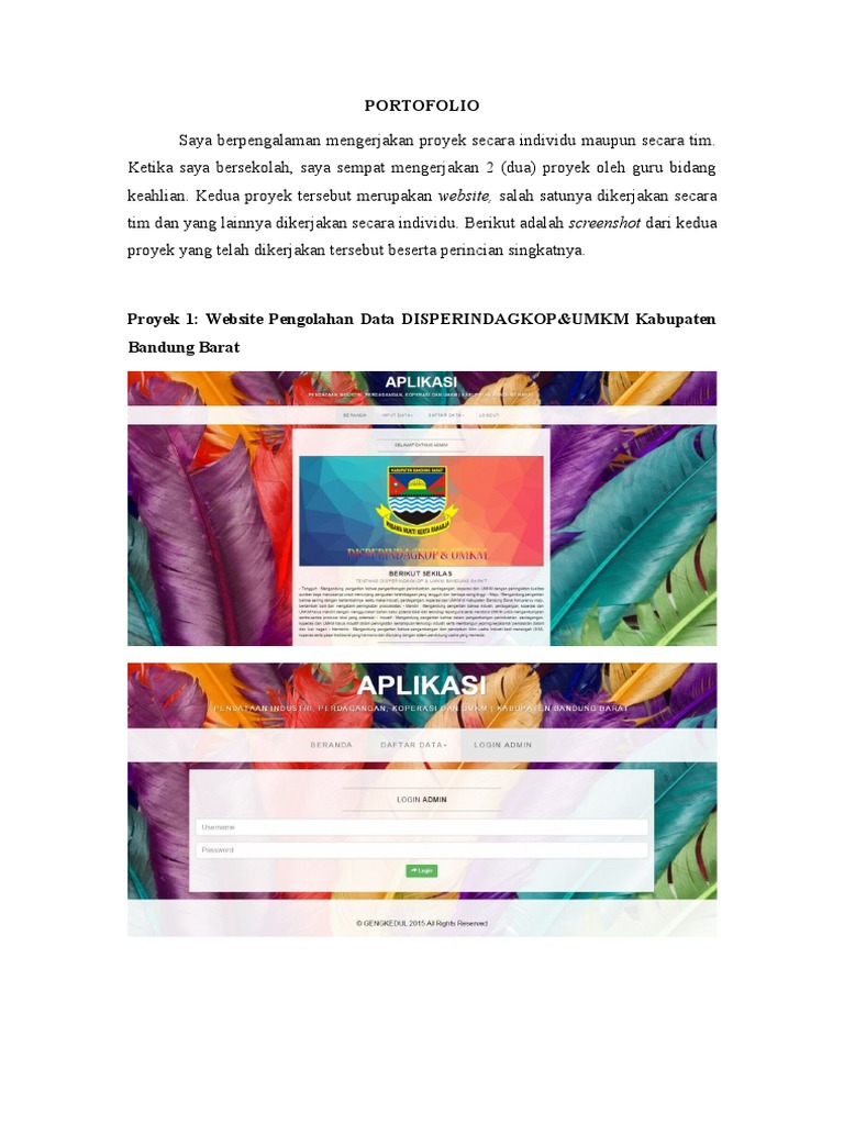 Contoh Portofolio | PDF