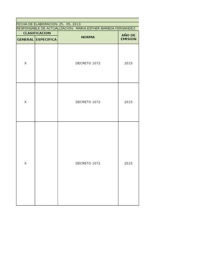 Formato de Matriz Legal | PDF Formato de Matriz Legal | PDF