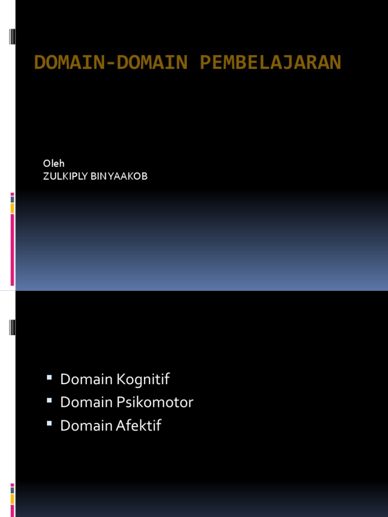 Tiga Domain Pembelajaran Utama | PDF | Karier & Perkembangan ...