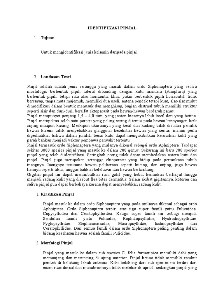 Identifikasi Pinjal | PDF