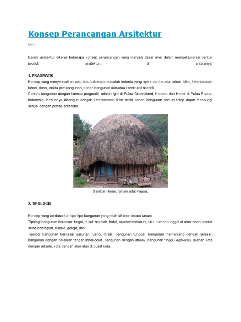 Konsep Perancangan Arsitektur | PDF