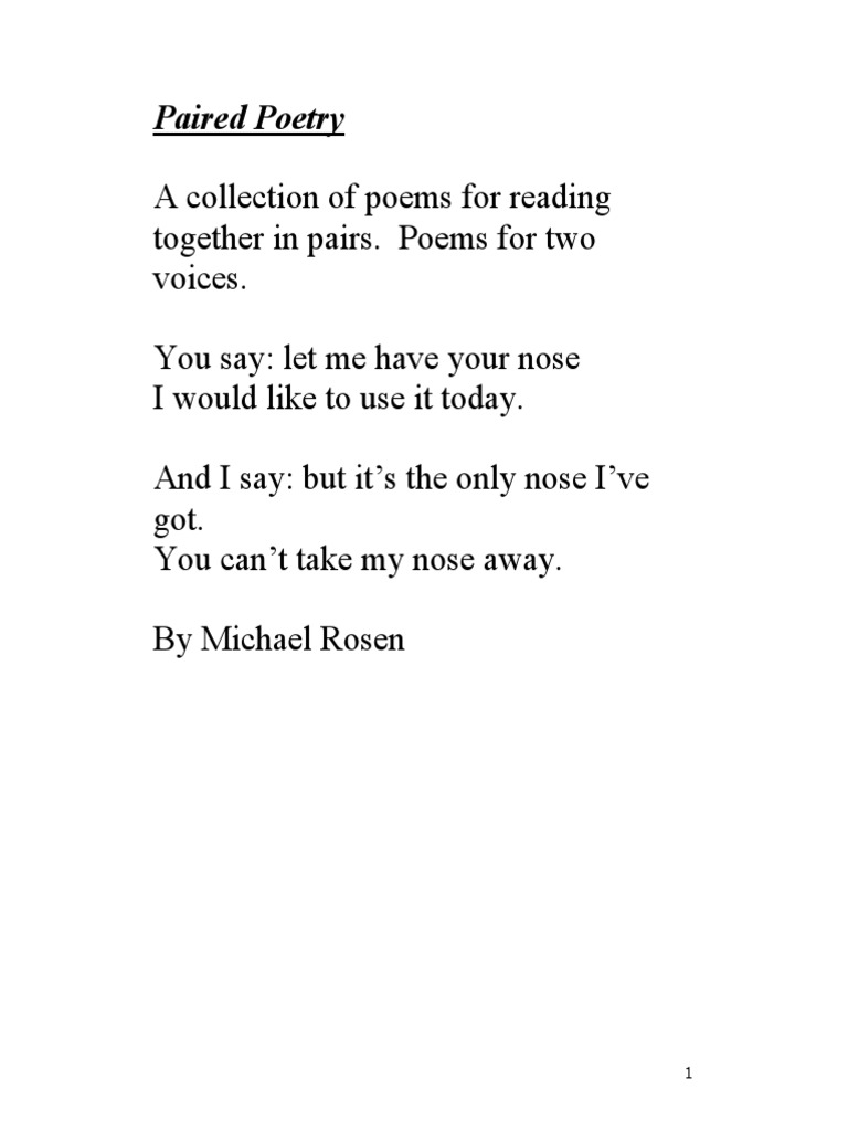 Paired Poetry 2012 PDF | PDF
