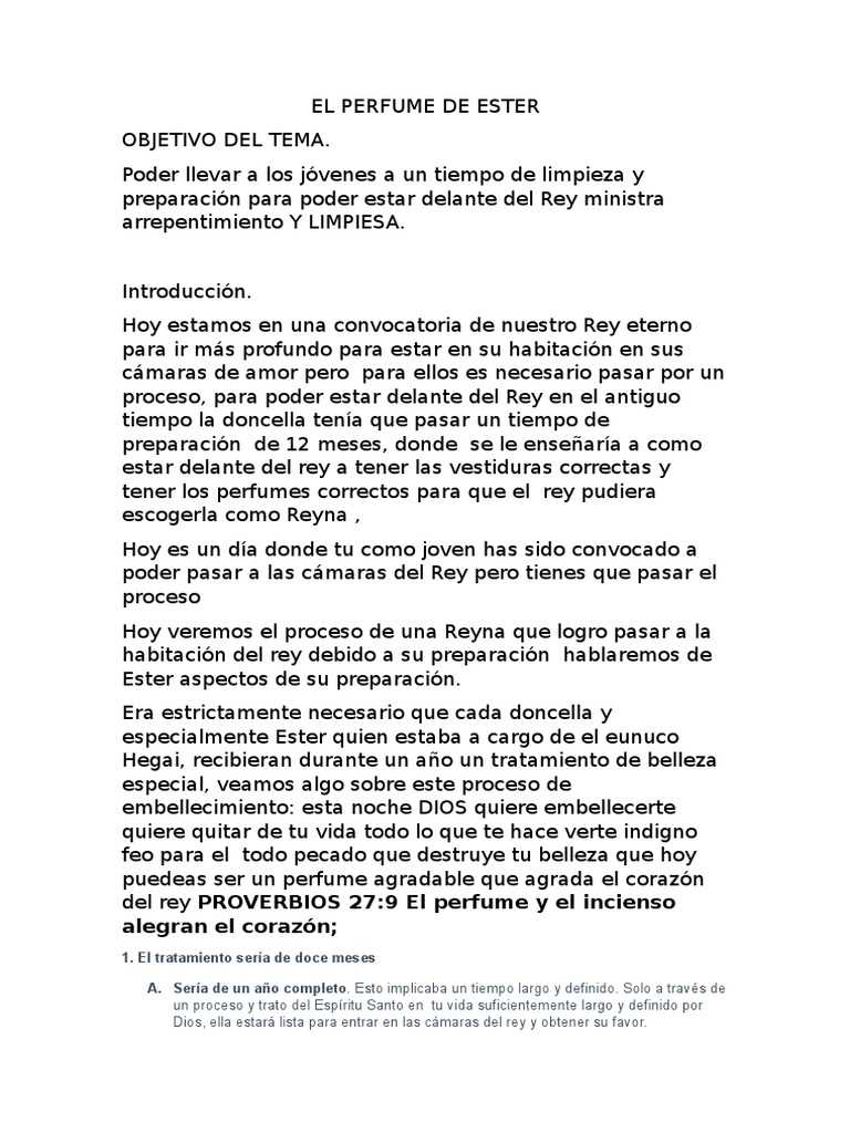 El Perfume de Ester | PDF | Perfume | Cristo (título)