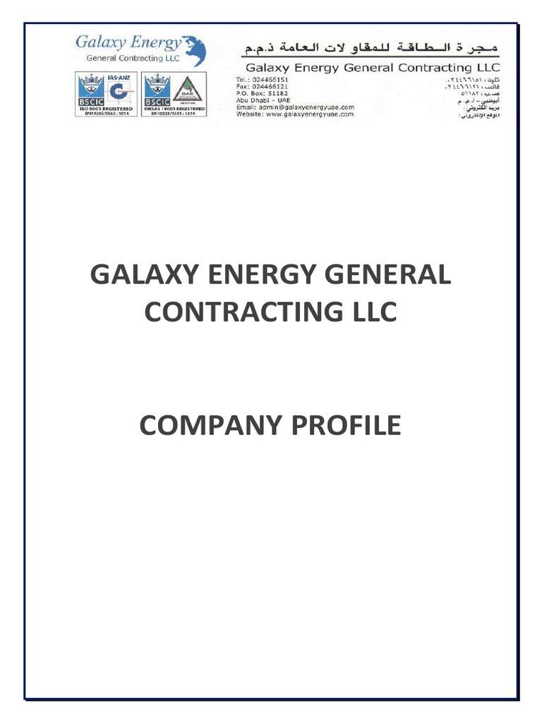 1.galaxy Energy Company Profile | PDF | Occupational Safety And Health ...