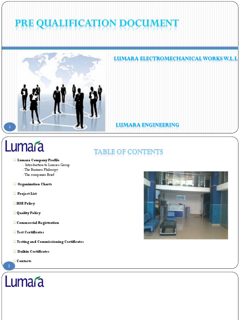 Lumara Pre - Qualification Document | PDF | Doha | Occupational Safety ...