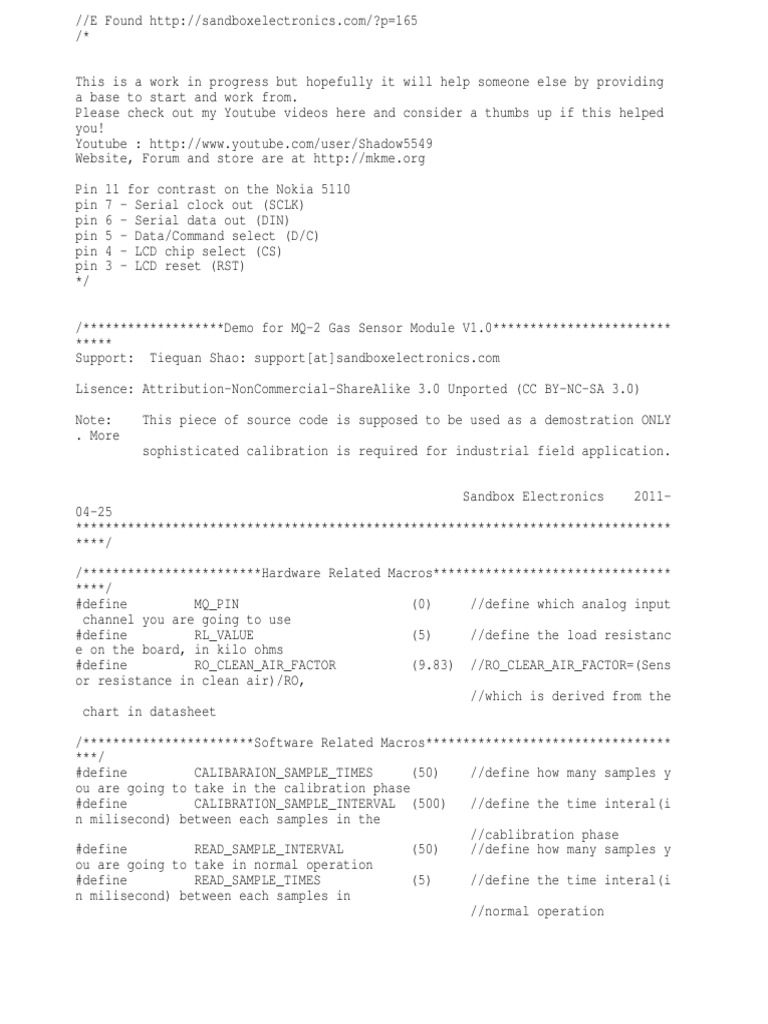 Code Script Arduino Sensor Lcd Pdf Electrical Engineering Electronics