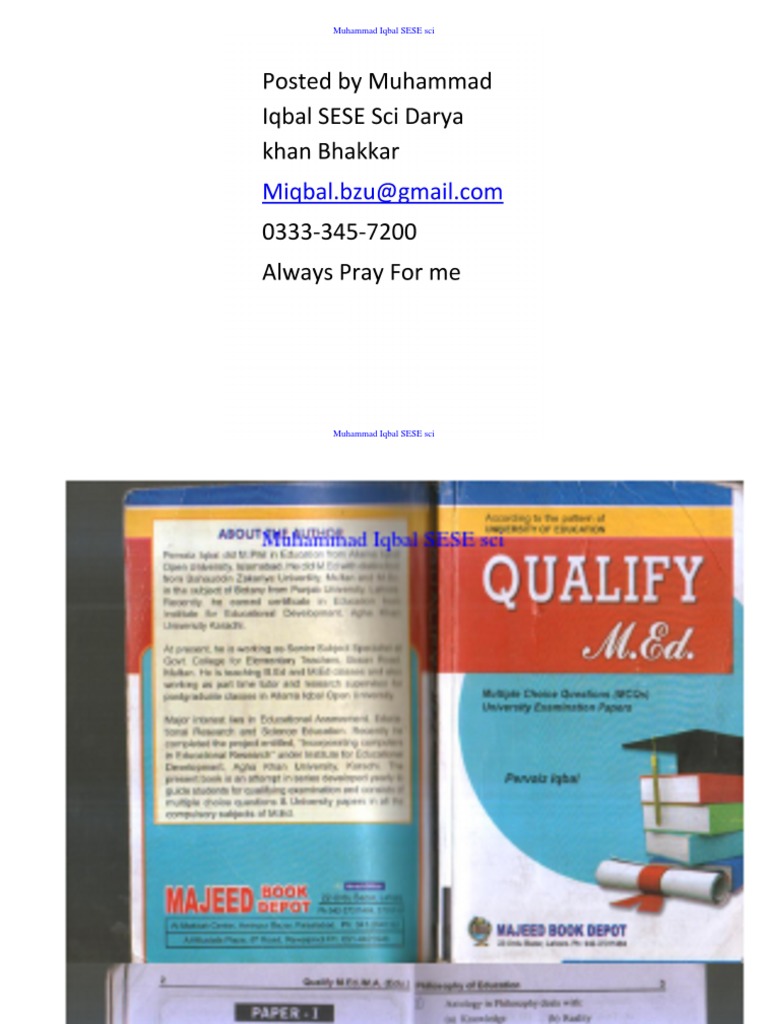 MED Qualify Book - PDF Perviz Iqbal - PDF New | PDF