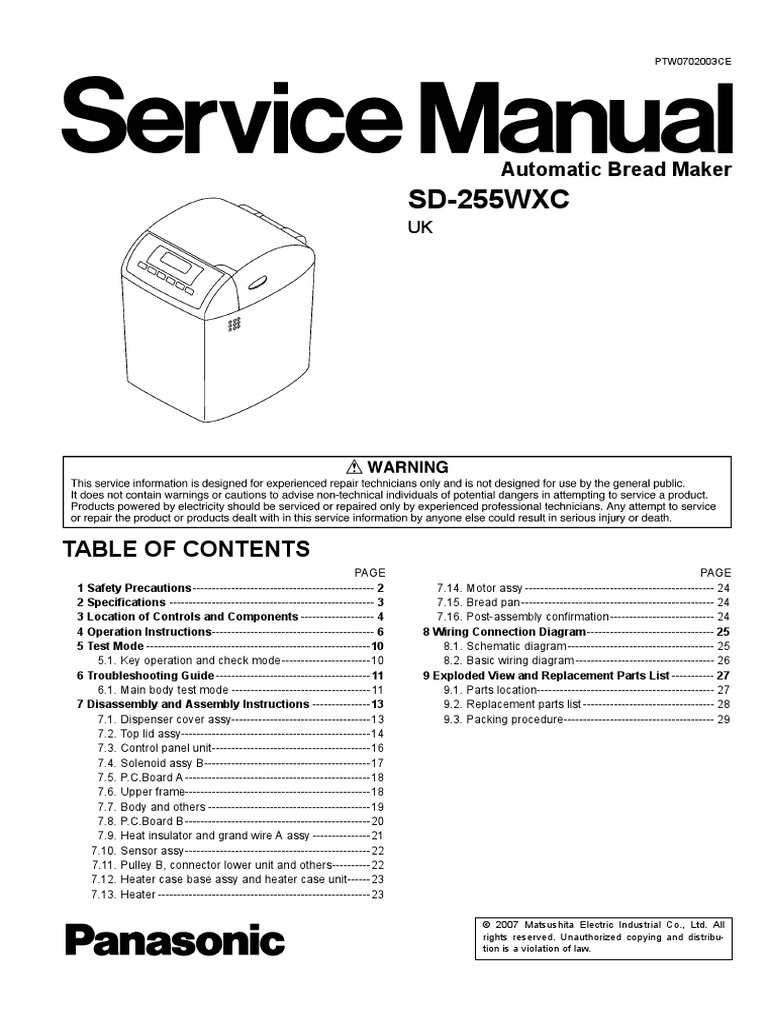 Panasonic SD 255wxc d15c | PDF | Electrical Connector | Electrical ...