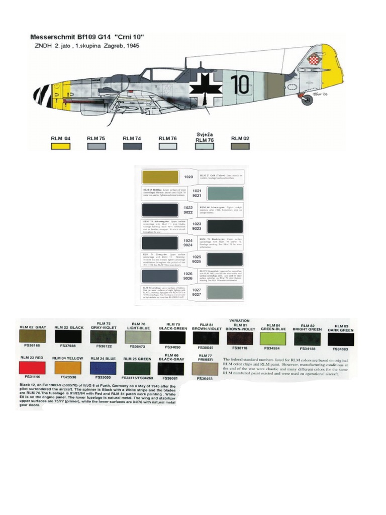 Luftwaffe Colours Chart Part 3 | PDF