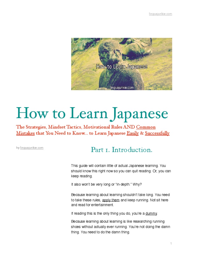 PDF Ebook - How To Learn Japanese For Beginners | PDF