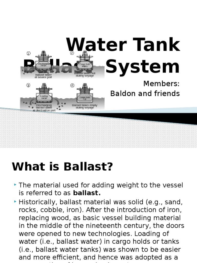 Water Tank Ballast System | PDF | Ships | Oil Tanker