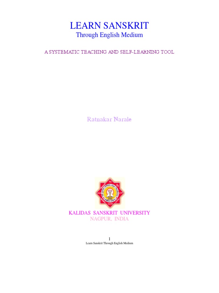 Learn To Read Write Sanskrit PDF | PDF | Grammatical Tense | Verb